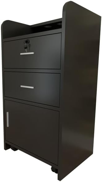 Modern Black Nightstands 2 Drawers for Bedroom, Bedside Tables, End ...