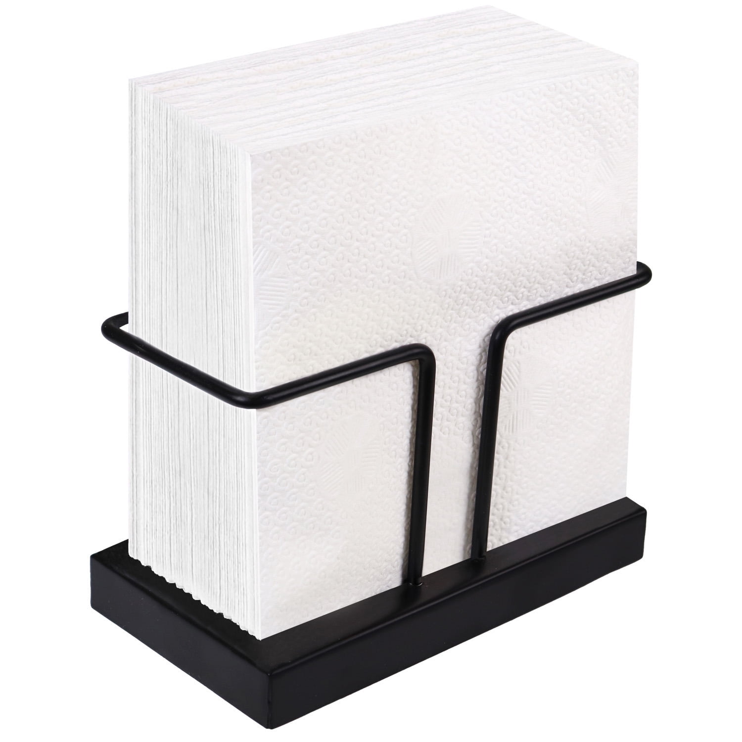 Modern Black Scandinavian standup napkin holder with elevated base ...