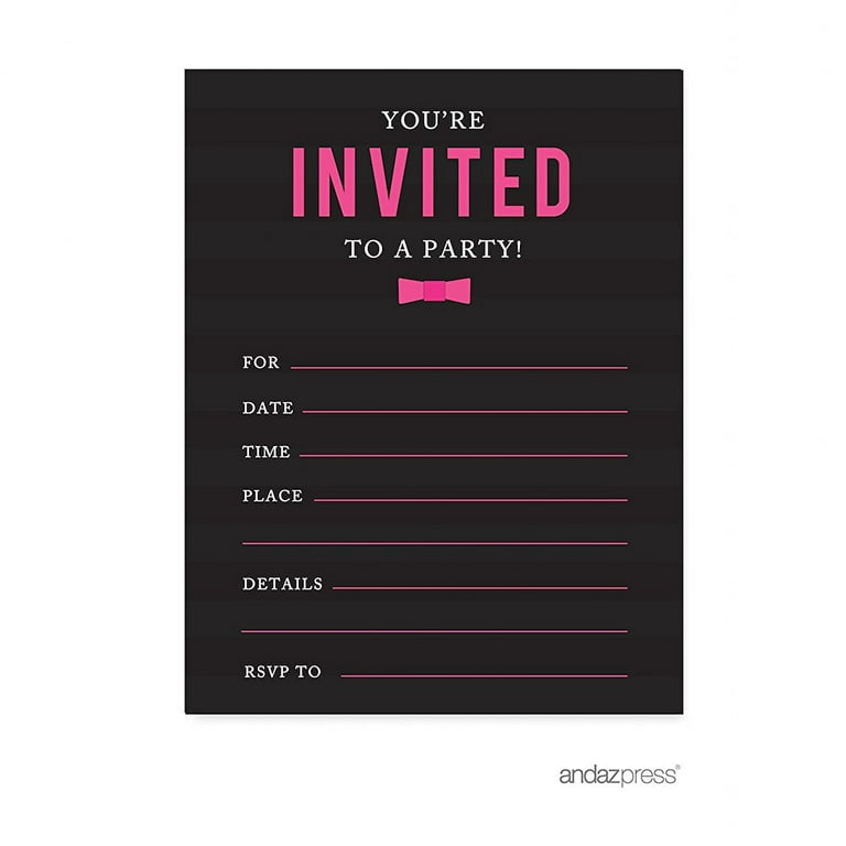 Country Striped Blank Invitation