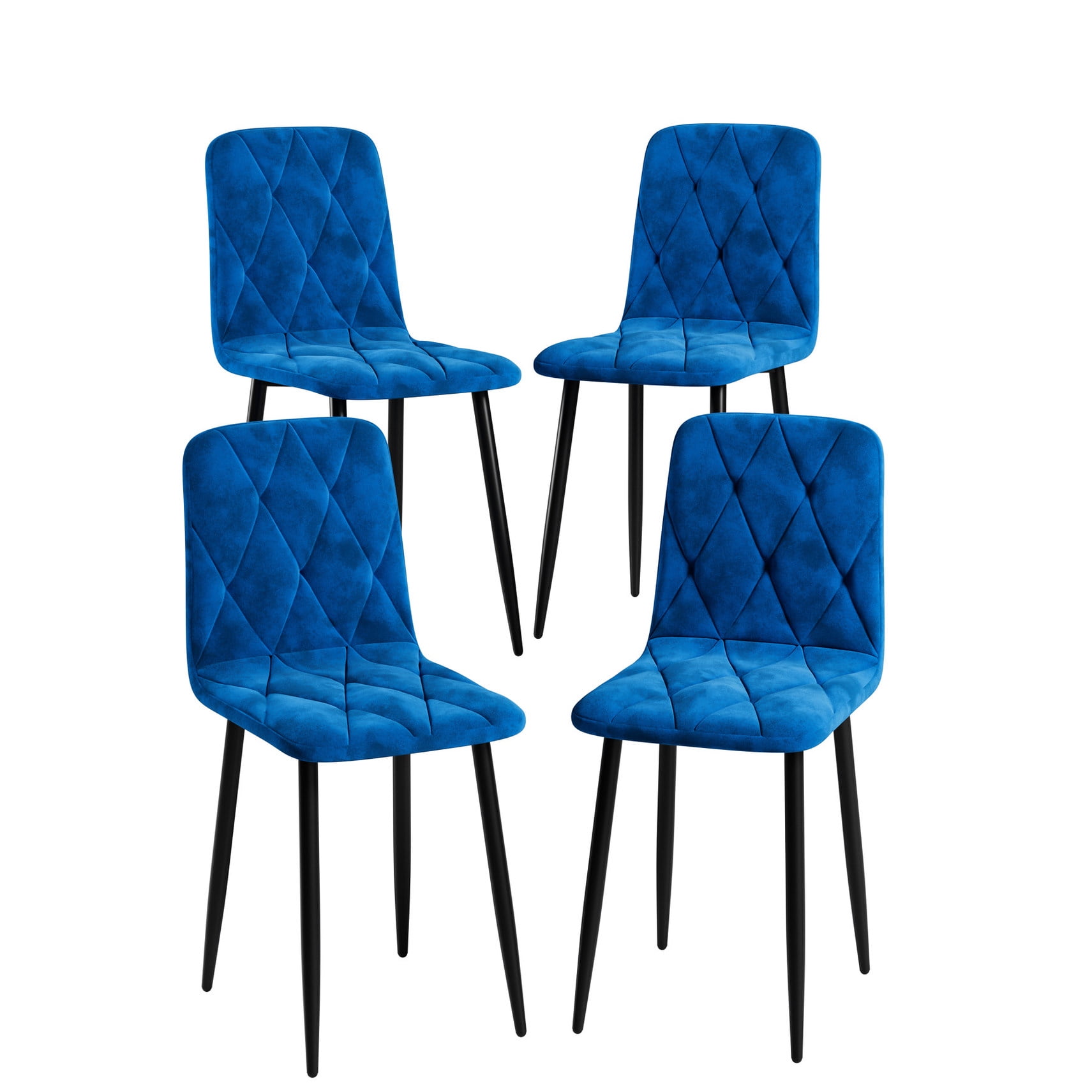Modern Blue Dining Chairs Set | Ergonomic Design for Various Sitting ...