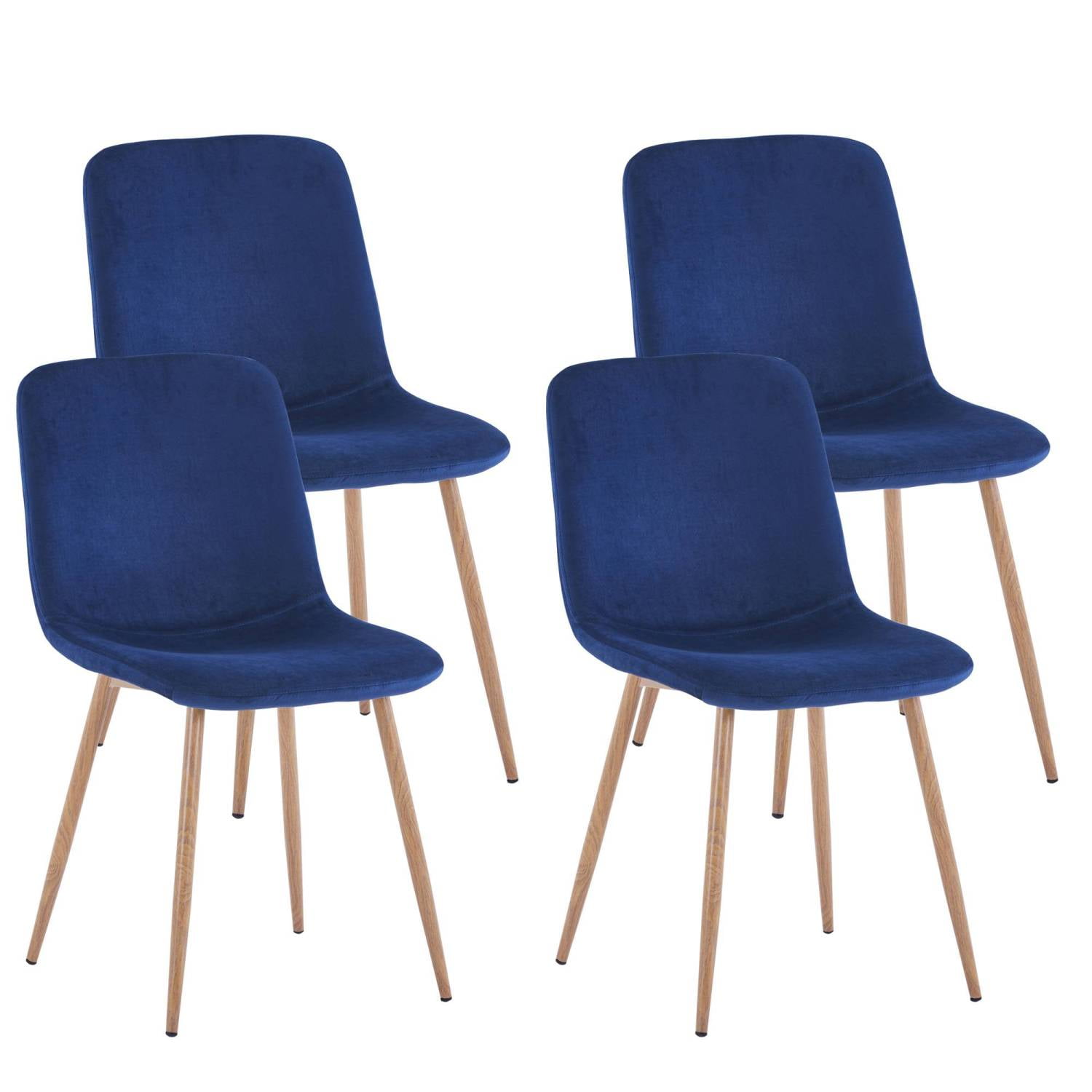 Modern Blue Dining Chairs Set of 4 with New Technology for Restaurants ...
