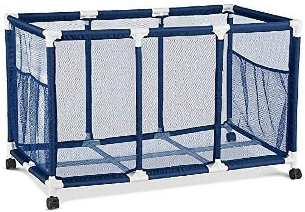 Modern Blue Rolling Pool Toy Storage Cart Bin - 42 Inch L x 24 Inch D x ...