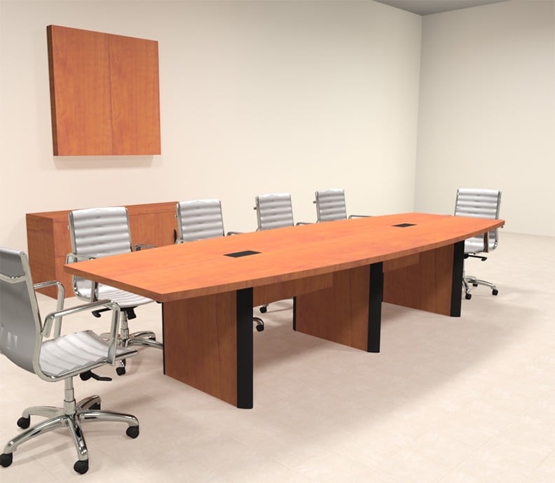 Modern Boat Shaped 12' Feet Conference Table, #OF-CON-CP6 - Walmart.com