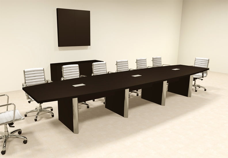 Modern Boat Shaped 16' Feet Conference Table, #OF-CON-CP20 - Walmart.com