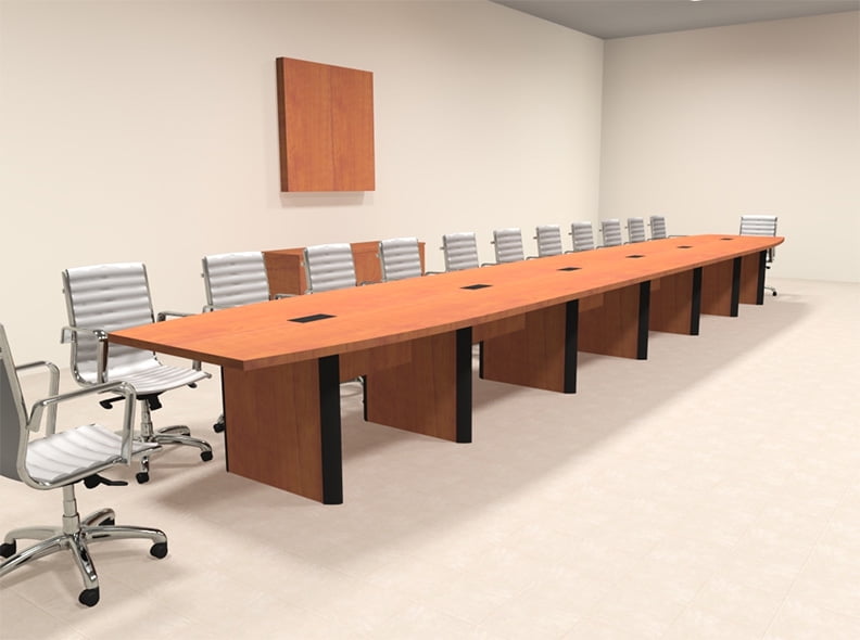 Modern Boat Shaped 26' Feet Conference Table, #OF-CON-CP41 - Walmart.com