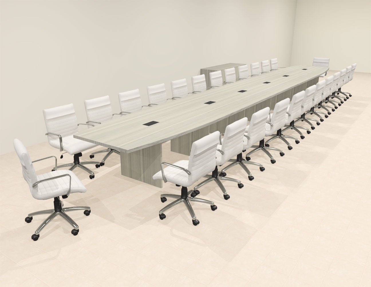 Modern Boat Shaped 28' Feet Conference Table, #OF-CON-C153 - Walmart.com
