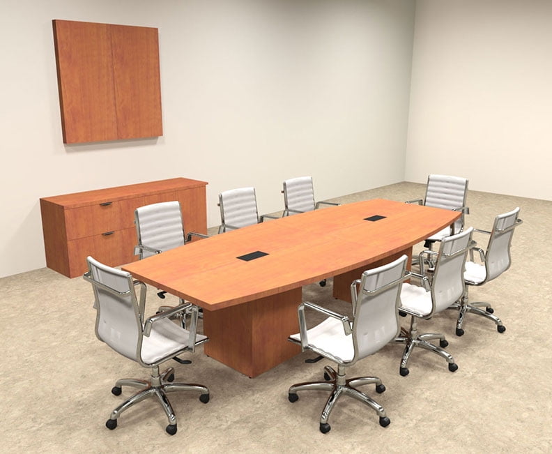 Modern Boat Shaped Cube Leg 10' Feet Conference Table, #OF-CON-CQ19 ...