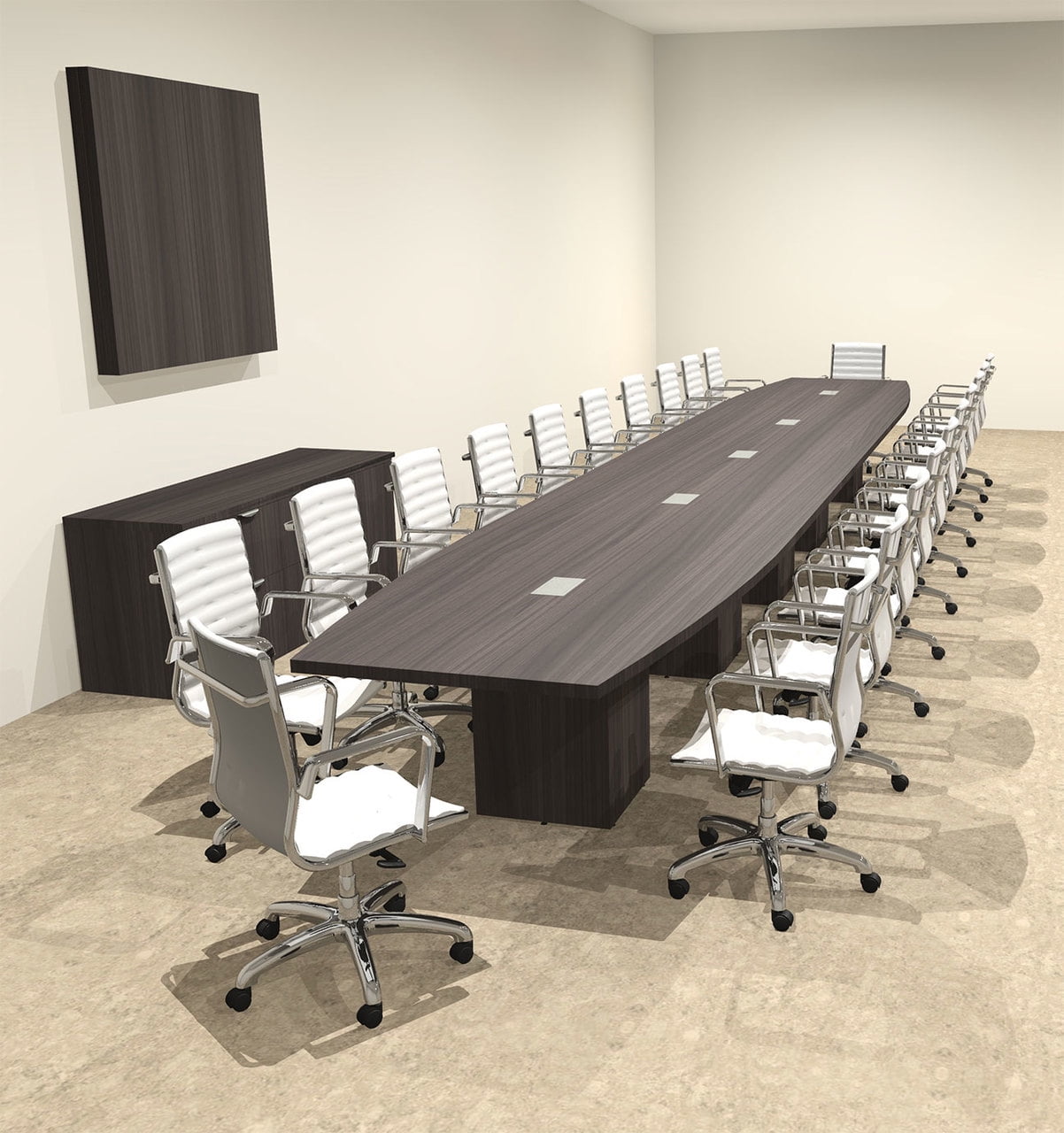 Modern Boat Shaped Cube Leg 24' Feet Conference Table, #OF-CON-CQ78 ...