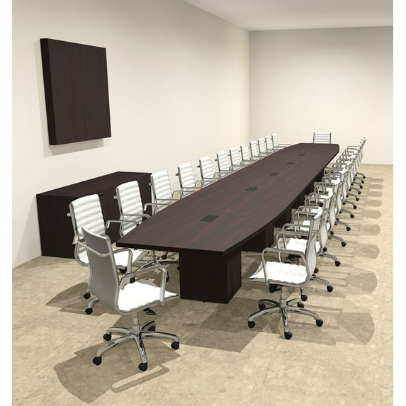 Modern Boat Shaped Cube Leg 28' Feet Conference Table, #OF-CON-CQ92 ...