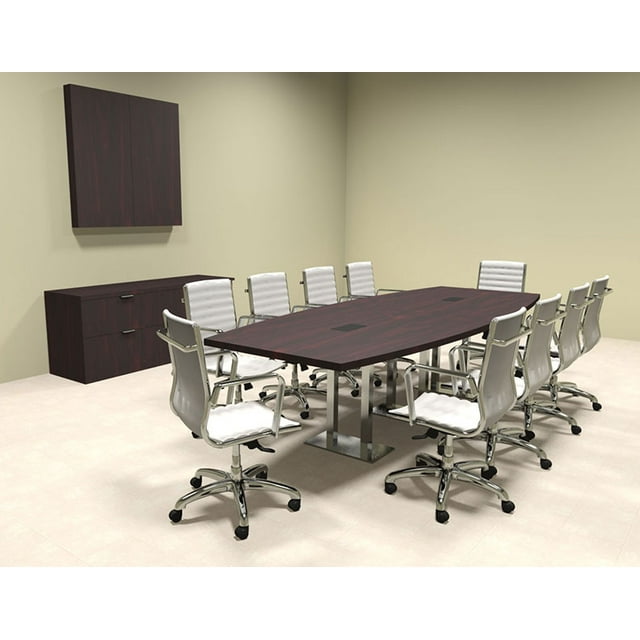 Modern Boat Shaped Steel Leg 10' Feet Conference Table, #OF-CON-CM21 ...