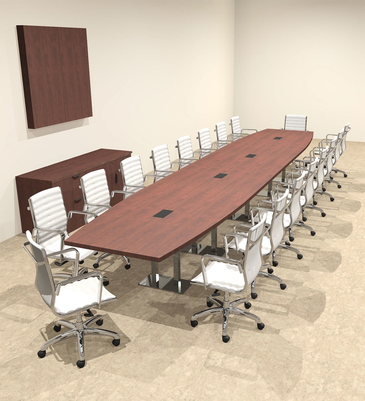 Modern Boat Shaped Steel Leg 20' Feet Conference Table, #OF-CON-CM59 ...