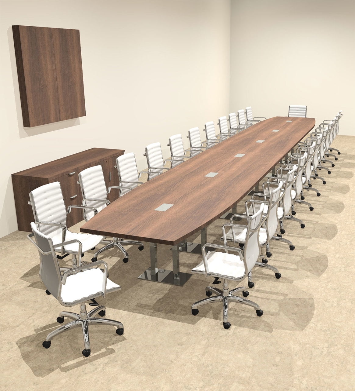 Modern Boat Shaped Steel Leg 26' Feet Conference Table, #OF-CON-CM82 ...