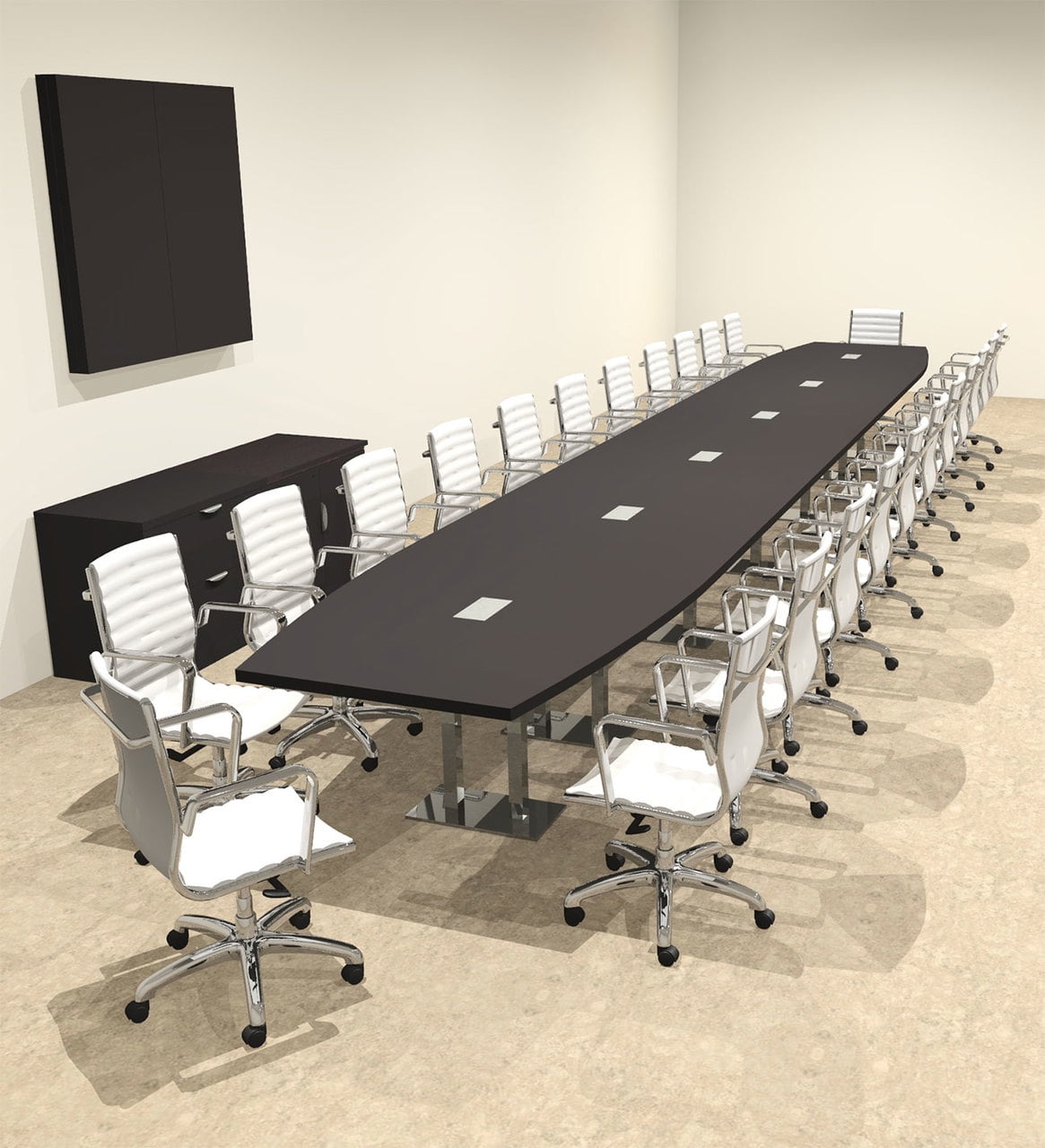 Modern Boat Shaped Steel Leg 26' Feet Conference Table, #OF-CON-CM85 ...