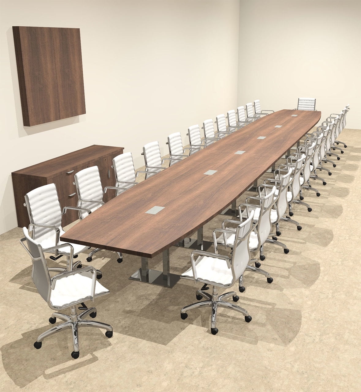 Modern Boat Shaped Steel Leg 28' Feet Conference Table, #OF-CON-CM90 ...