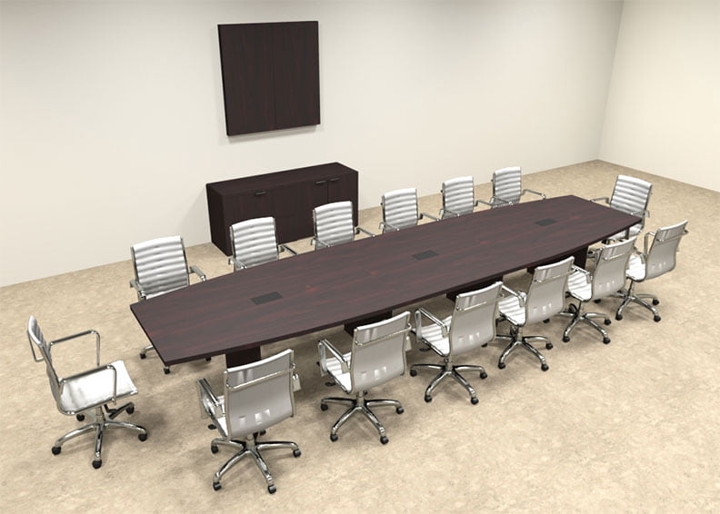 Modern Boat Shapedd 16' Feet Conference Table, #OF-CON-C73 - Walmart.com
