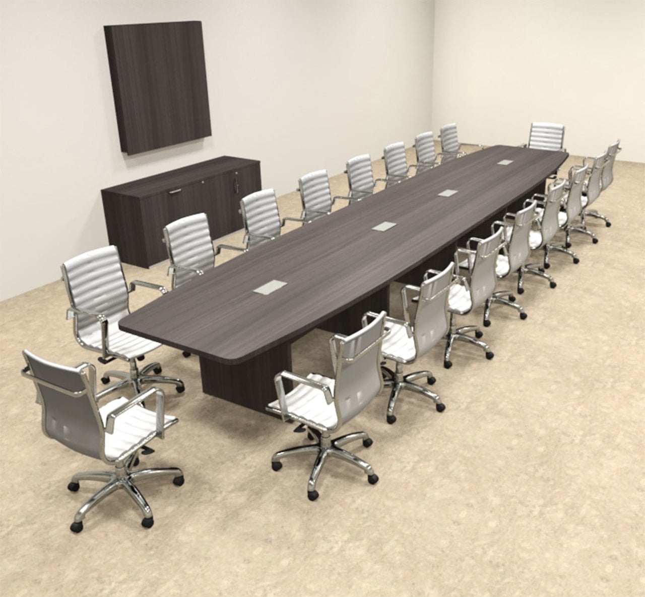 Modern Boat Shapedd 20' Feet Conference Table, #OF-CON-C138 - Walmart.com