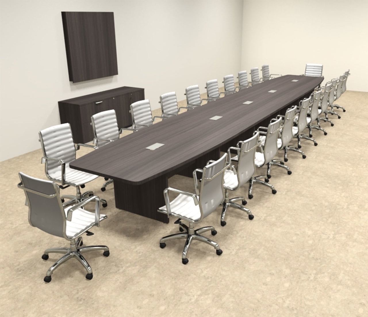 Modern Boat Shapedd 24' Feet Conference Table, #OF-CON-C140 - Walmart.com