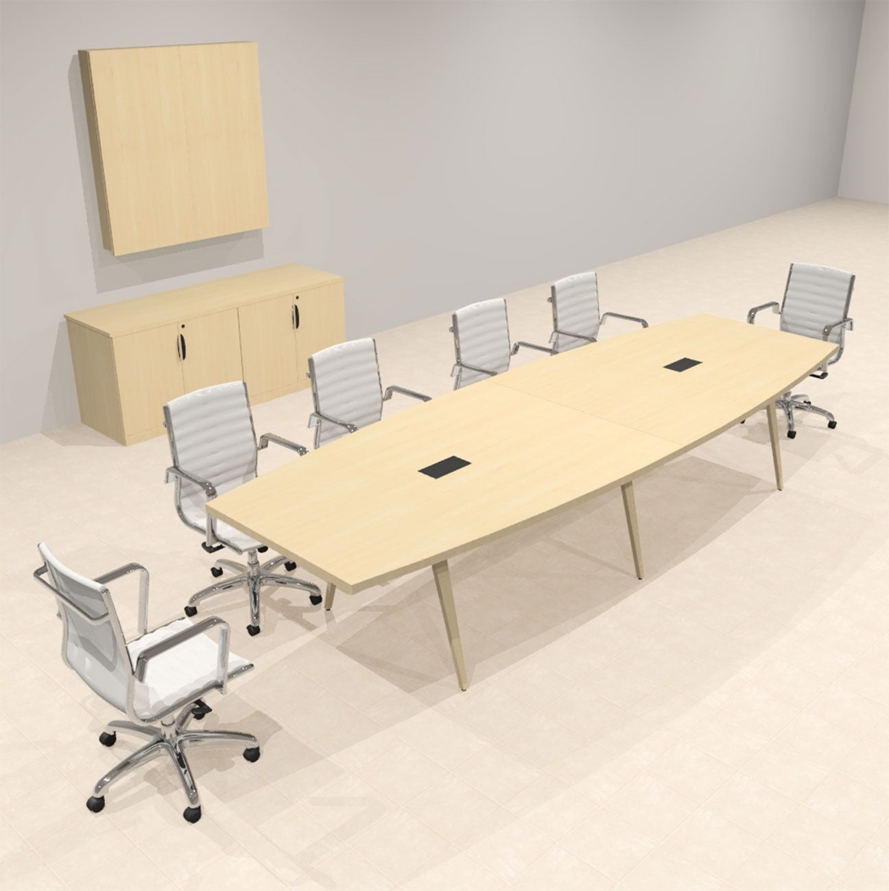Modern Boat shaped 12' Feet Conference Table, #OF-CON-CW16 - Walmart.com
