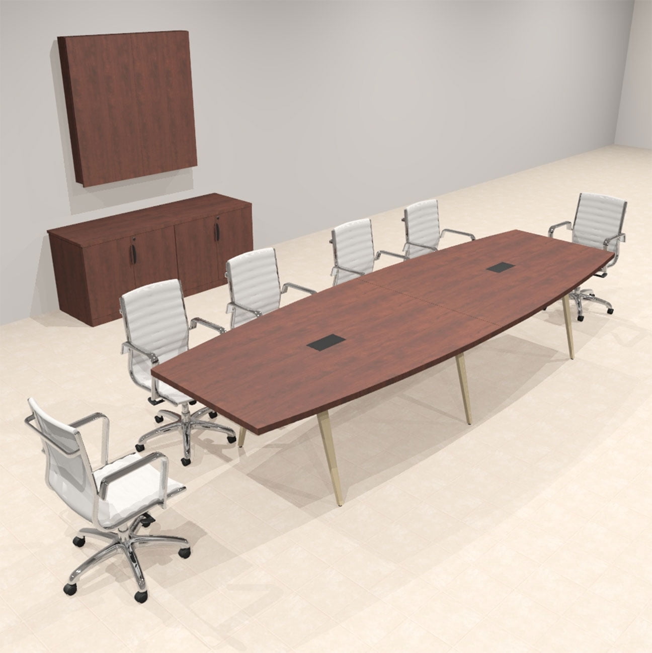 Modern Boat shaped 12' Feet Conference Table, #OF-CON-CW18 - Walmart.com