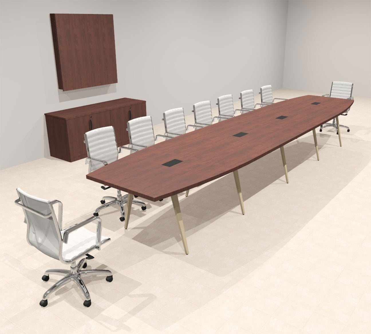 Modern Boat shaped 18' Feet Conference Table, #OF-CON-CW39 - Walmart.com