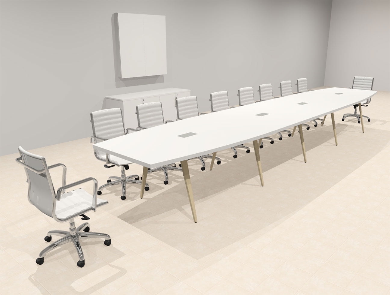Modern Boat shaped 20' Feet Conference Table, #OF-CON-CW43 - Walmart.com
