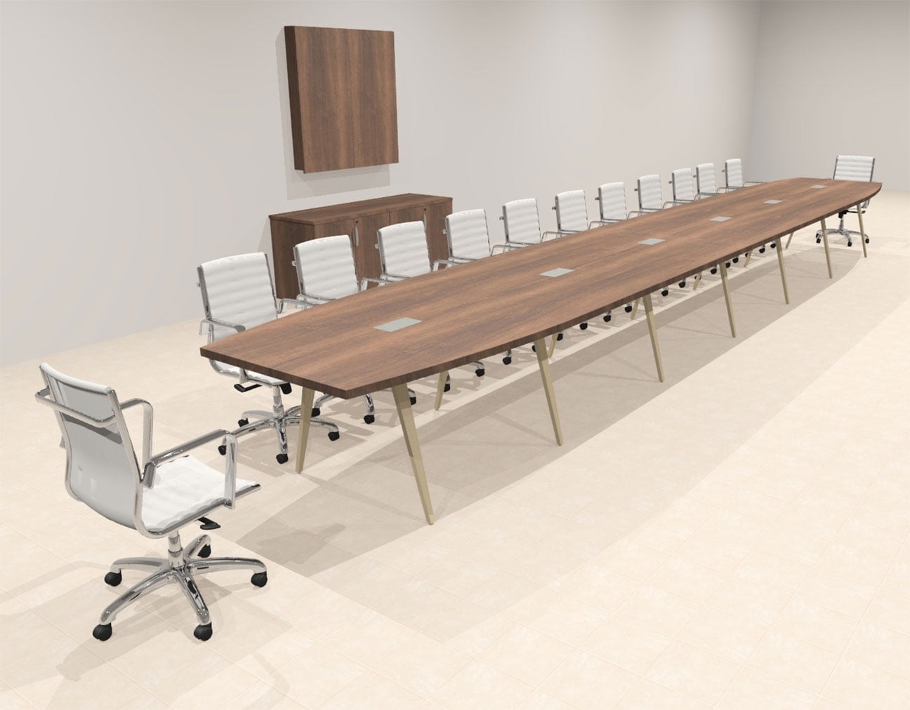 Modern Boat shaped 26' Feet Conference Table, #OF-CON-CW66 - Walmart.com