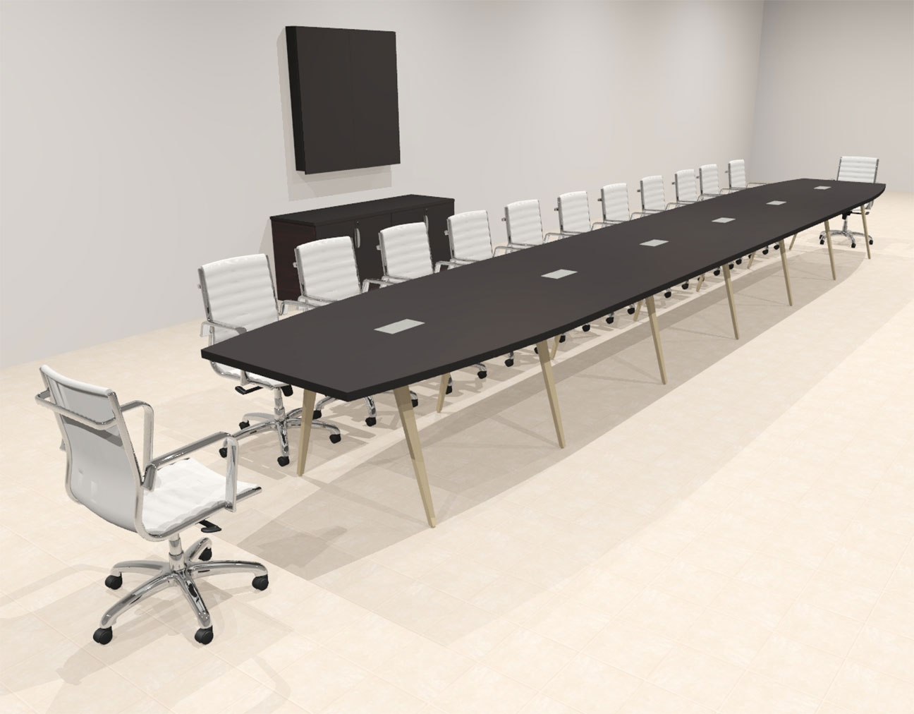 Modern Boat shaped 26' Feet Conference Table, #OF-CON-CW69 - Walmart.com