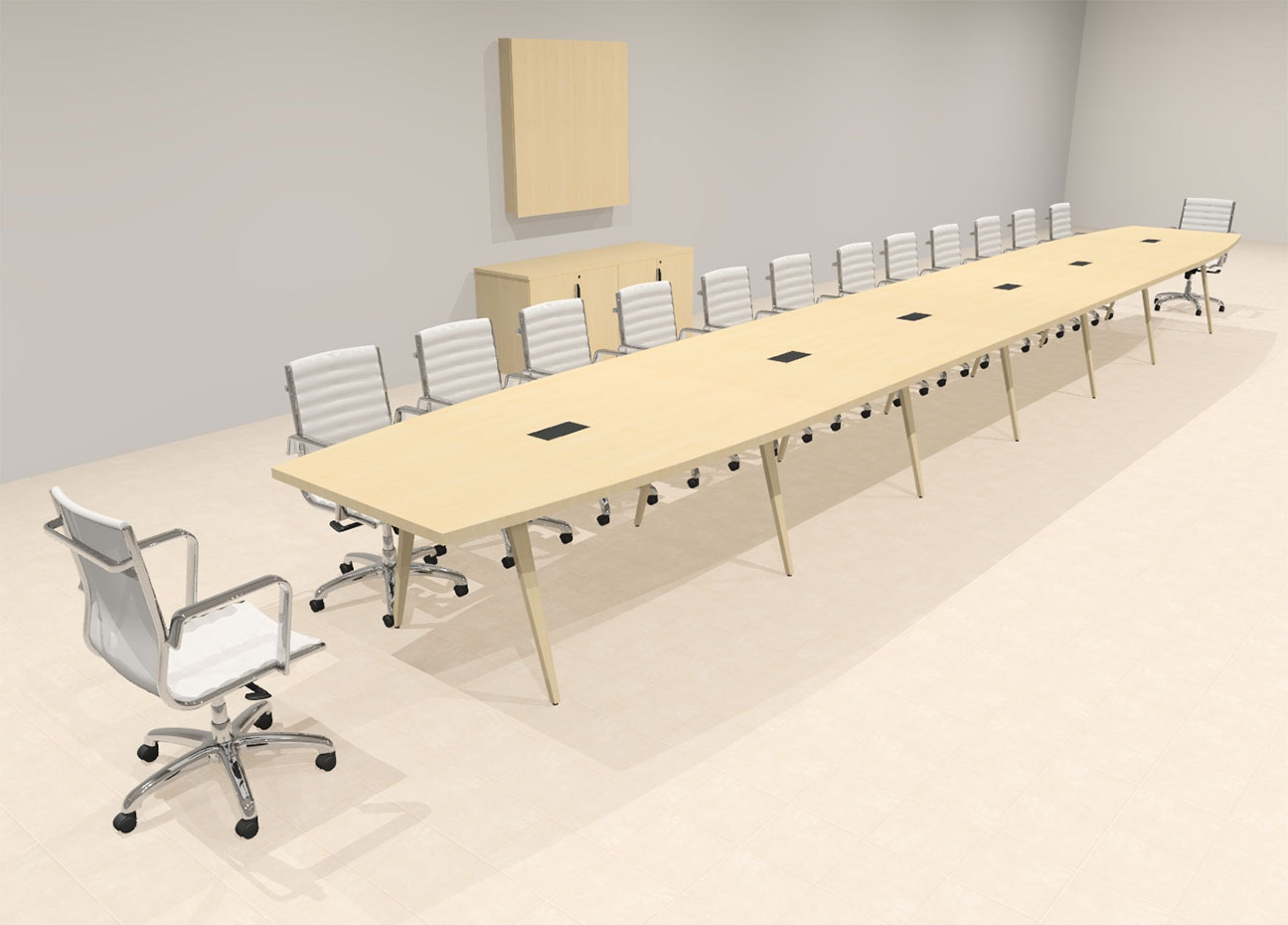 Modern Boat shaped 28' Feet Conference Table, #OF-CON-CW72 - Walmart.com