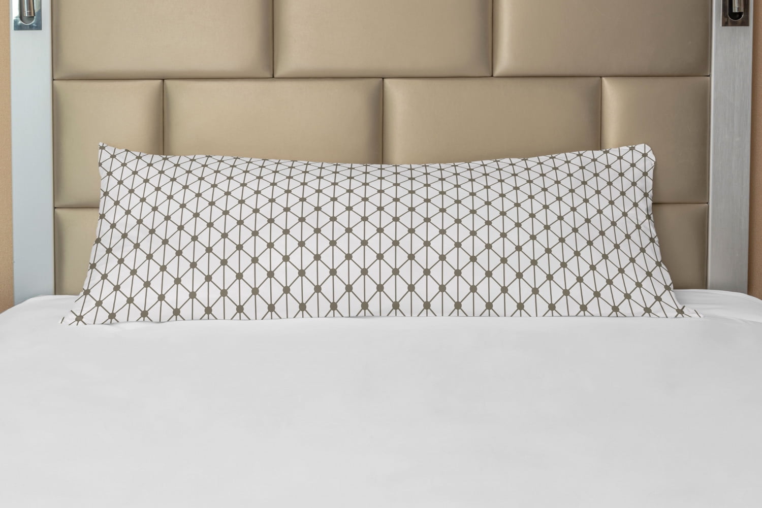 Modern Body Pillow Case Cover with Zipper, Geometrical Diamonds Square ...