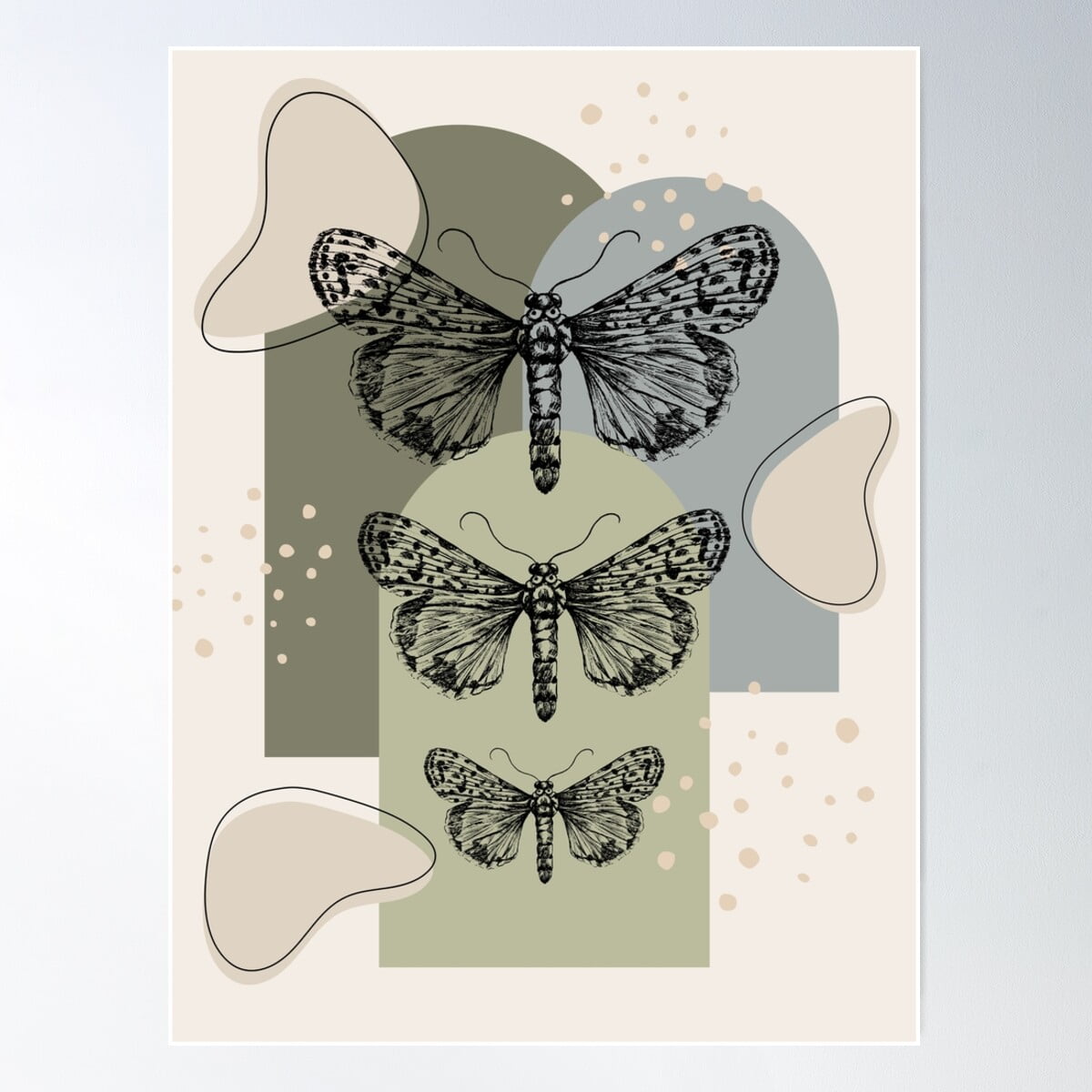Modern Boho Insect Poster Wall Art, Modern Wall Decor For Living Room ...