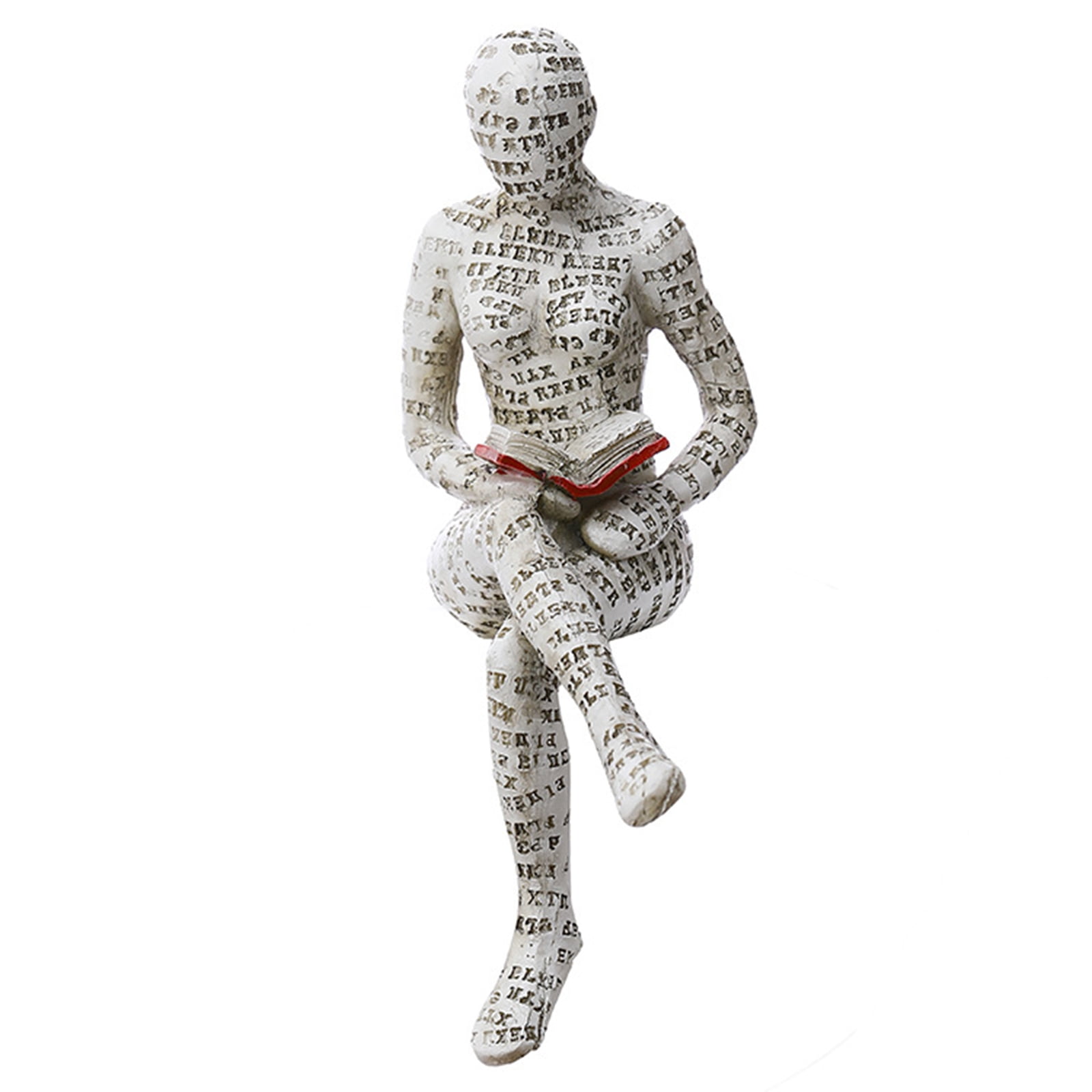 Xinhuaya Modern Bookshelf Decor, Resin Thinker Statue, Abstract Reading ...