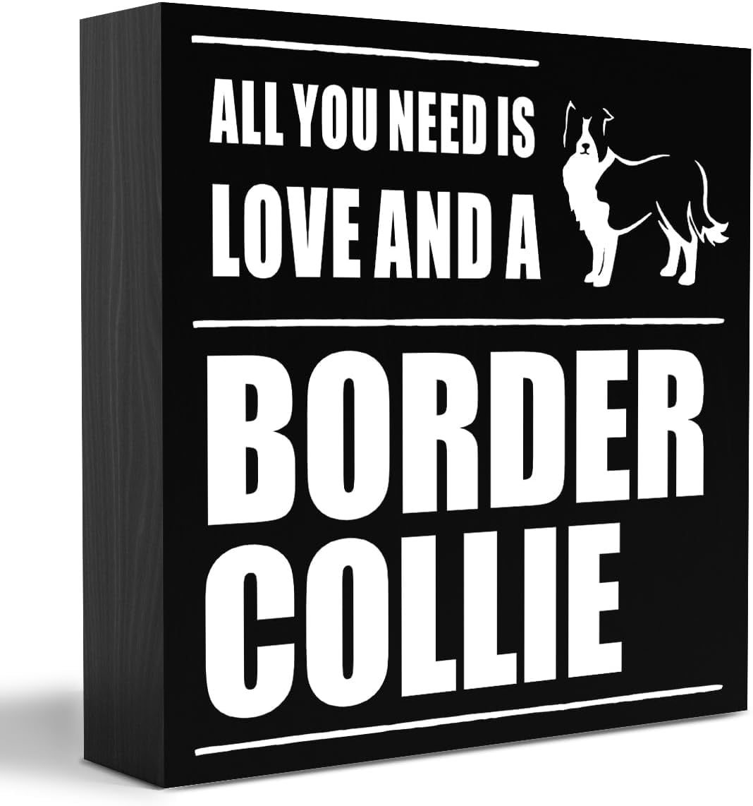 Modern Border Collie Moms Gifts Wooden Box Sign Table Decor Plaque All ...