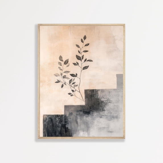 Modern Botanical Plant Wall Art Neutral Boho Home Decor - Walmart.com