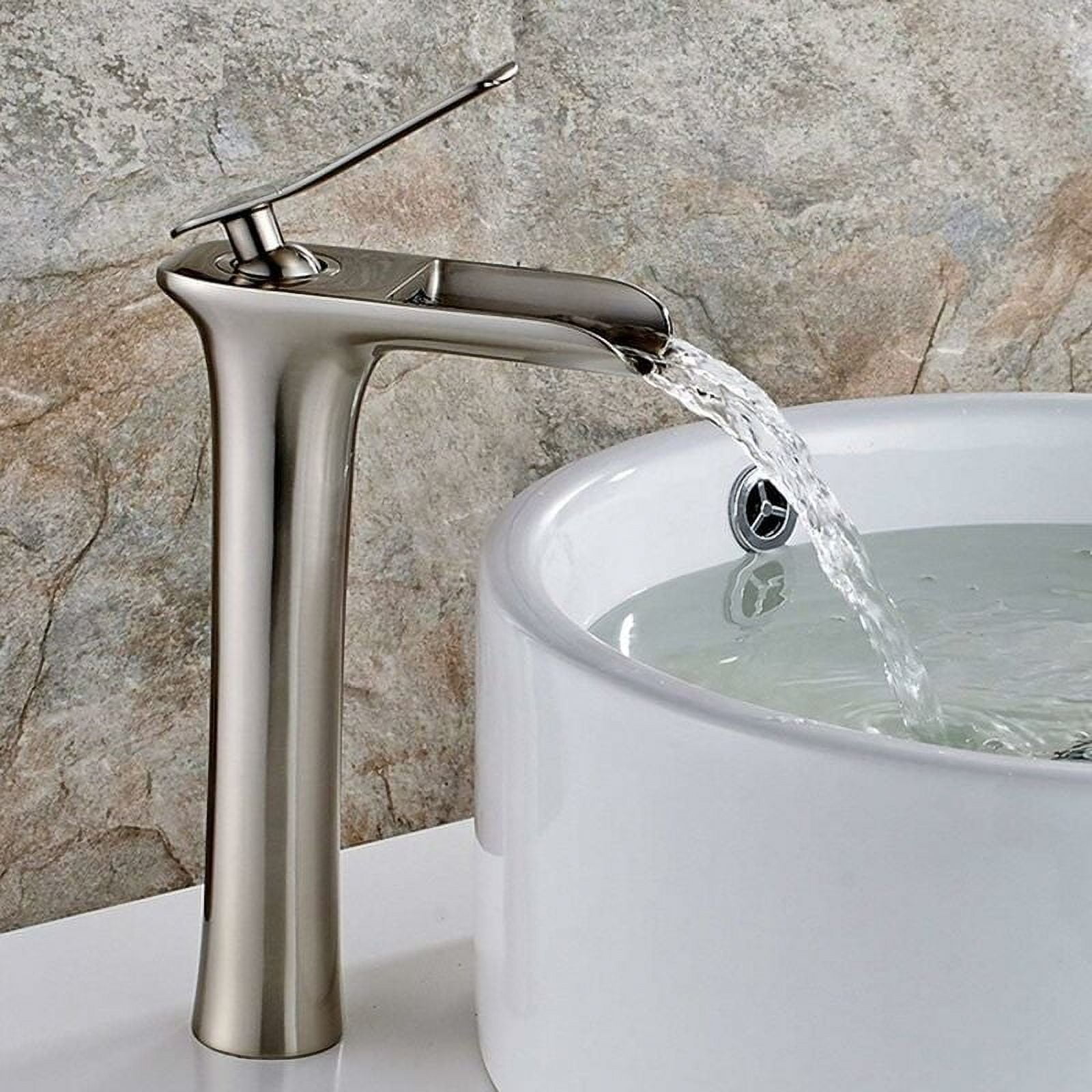 Modern Brass One Handle Faucet for Bathroom Vanity, Ceramic Disc Valves ...