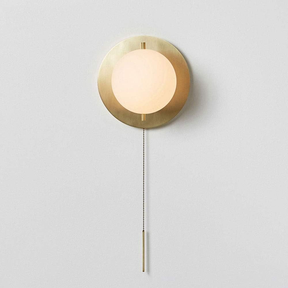 Modern Brass Wall Sconce White Globe Glass Shade Wall Lighting Fitting ...