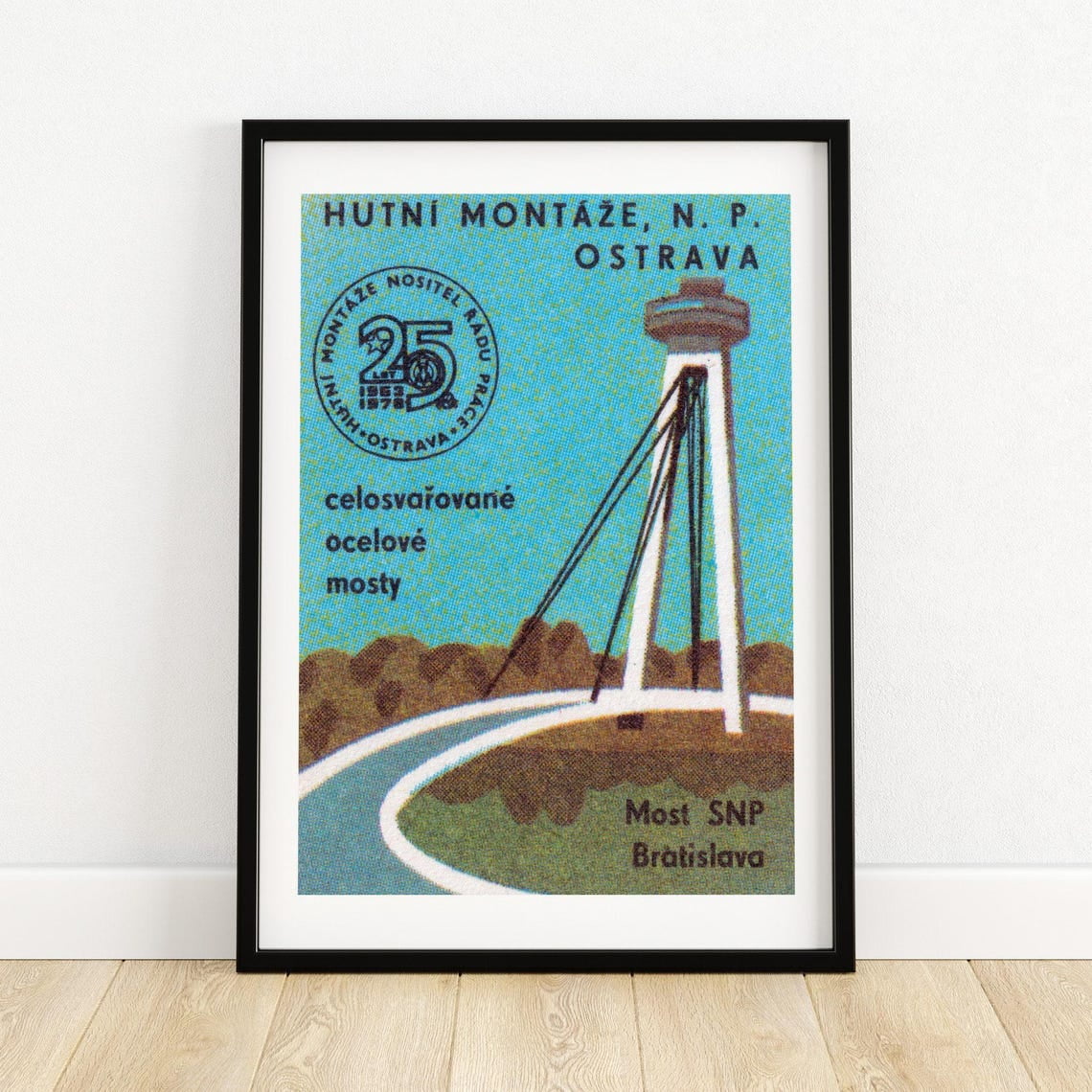 Modern Bridge - Matchbox Print - Aesthetic Wall Art - Vintage Art ...