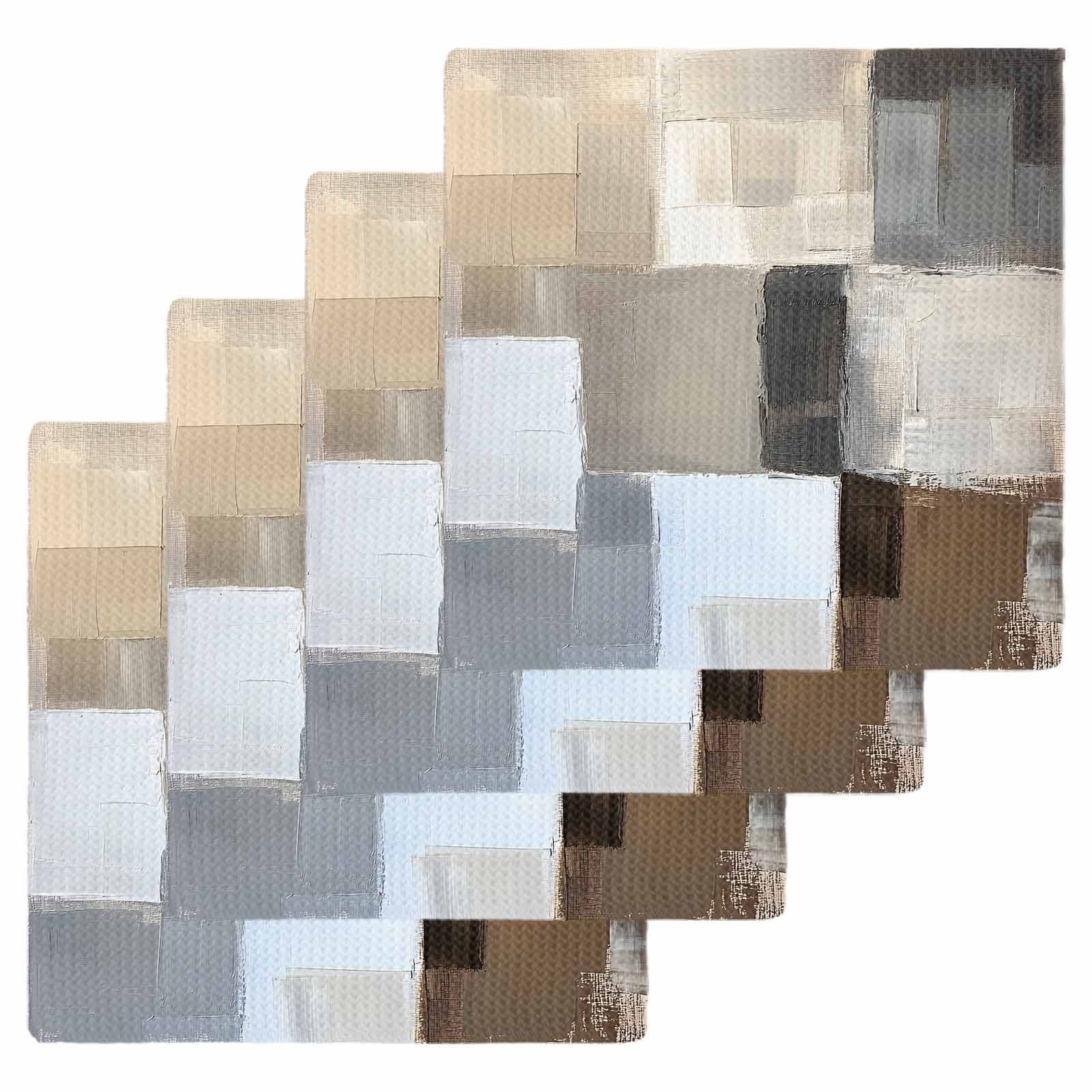 Modern Brown Beige Dish Towels Set, Waffle Weave Kitchen Towels 4 ...