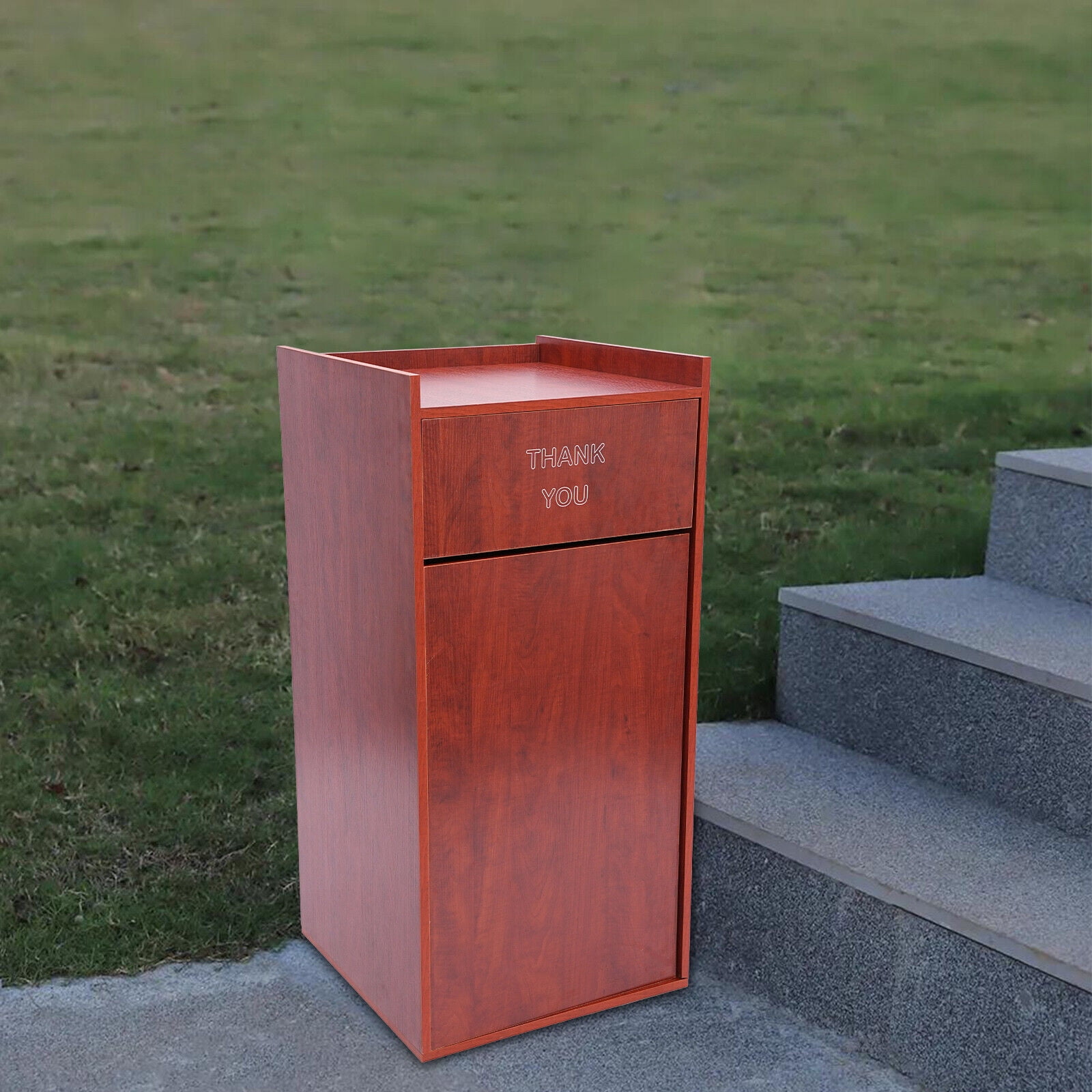 Modern Brown Trash Can, Commercial Trash Can, Trash Can Cabinet ...