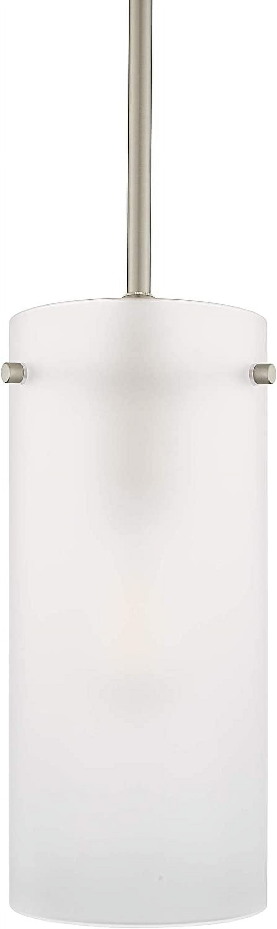 Modern Brushed Nickel Pendant Light Fixtures Over Kitchen Island Sink ...