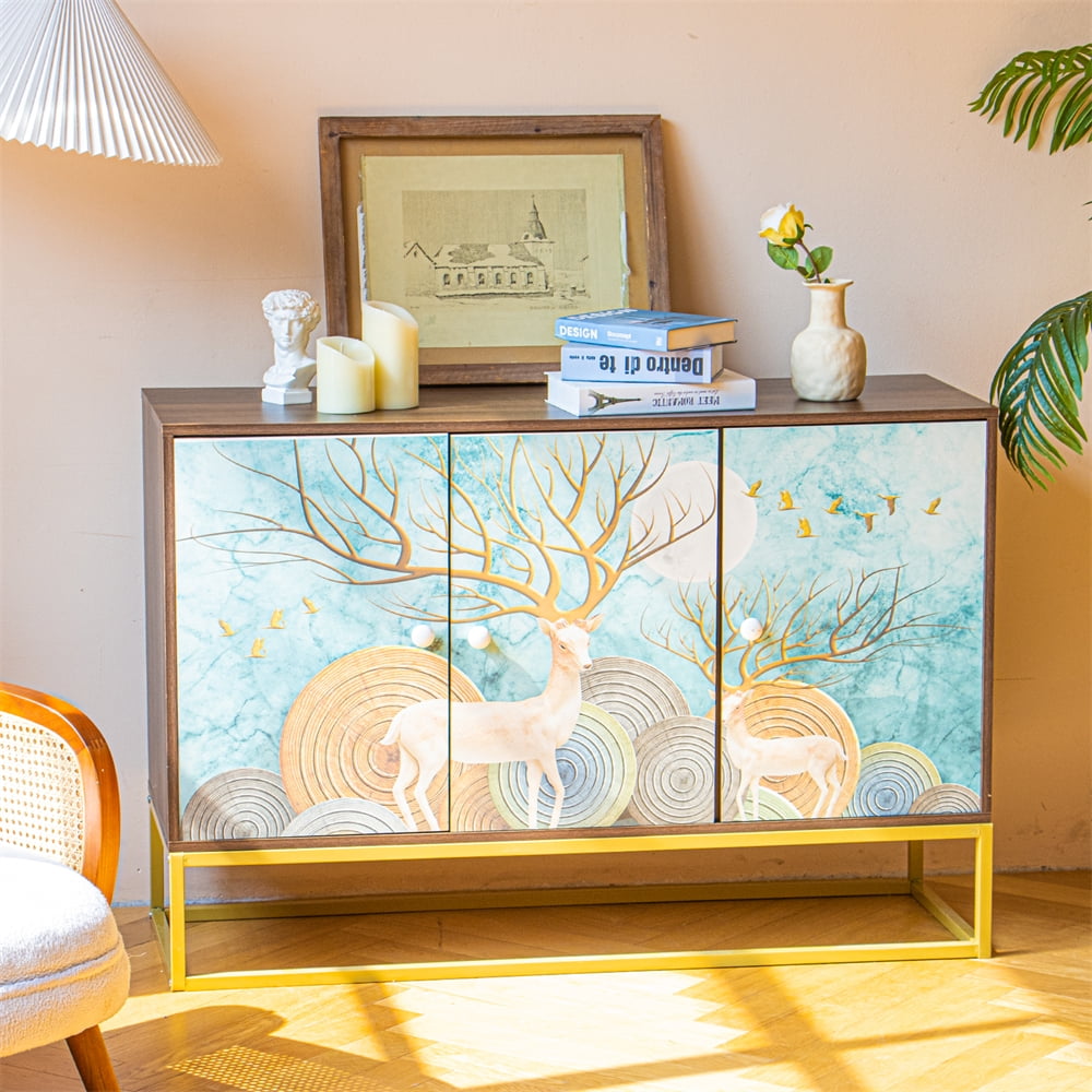 Modern Buffet Cabinet with Storage, 47" Sideboard Storage Cabinet with ...