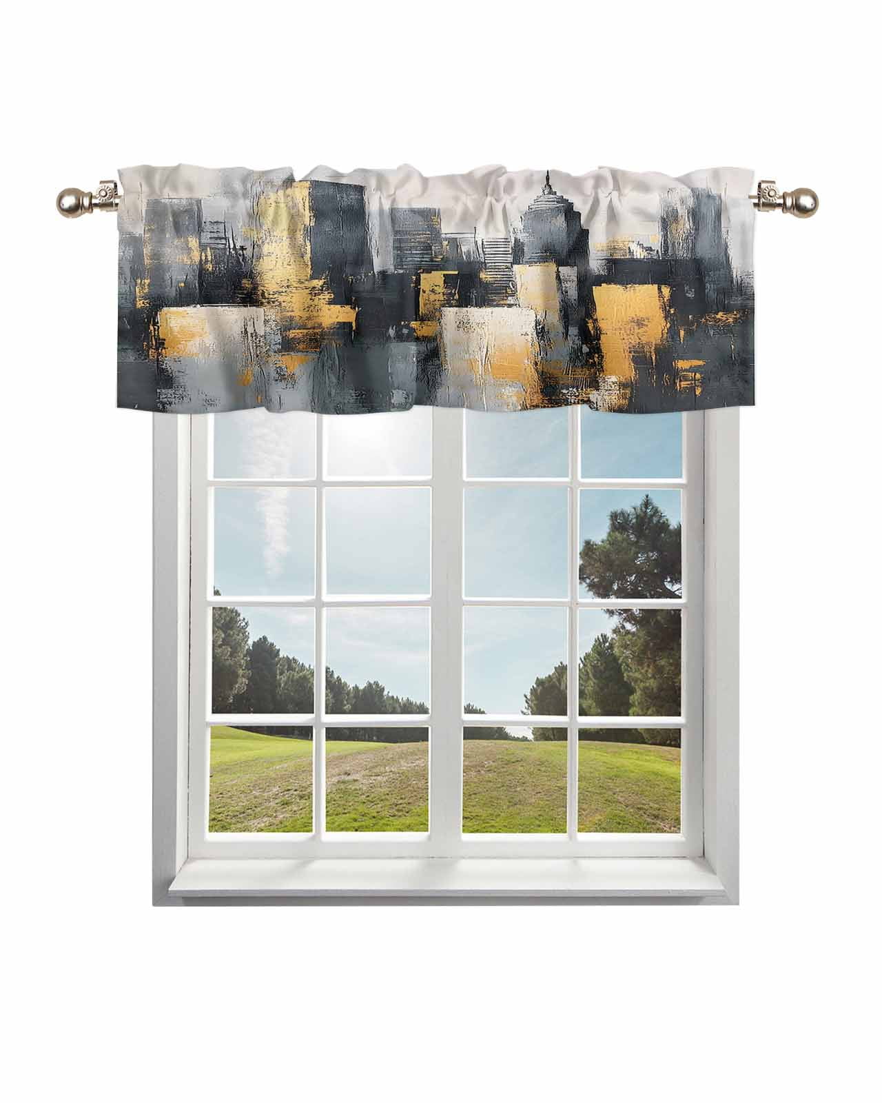 Modern Building Curtain Valance for Windows/Living Room/Kitchen ...