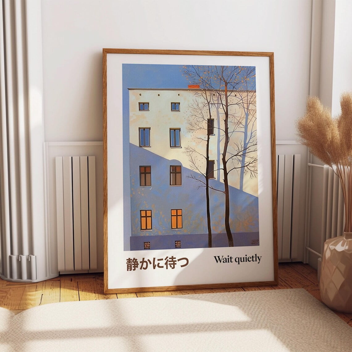 Modern Building Wall Art - Sunset Glow Japanese Architectural Inspired ...