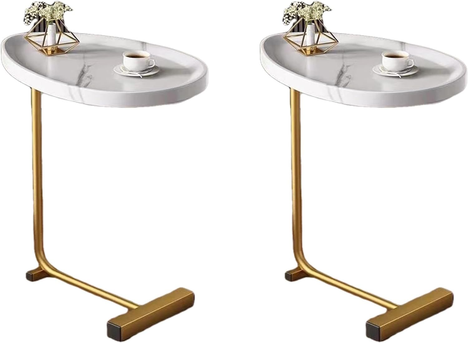 Modern C Shaped End Table, Small Side Table for Sofa, TV Tray for ...