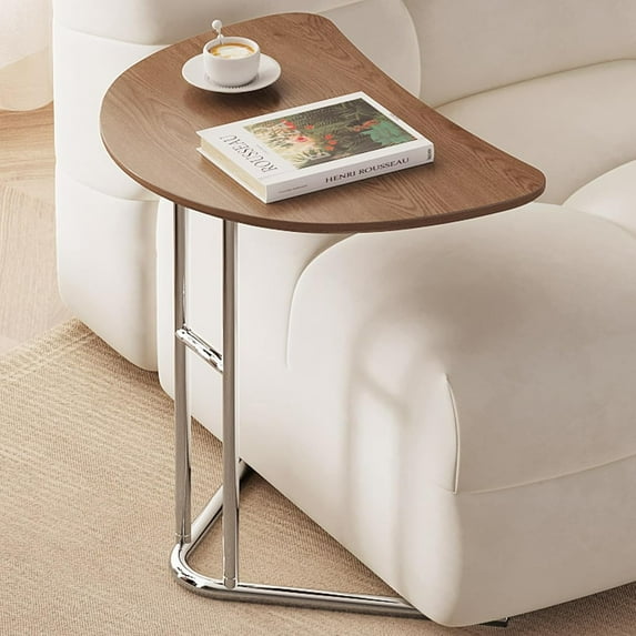 Modern C-Shaped Side Table, 23.34" Mid-Century Minimalist End Table ...