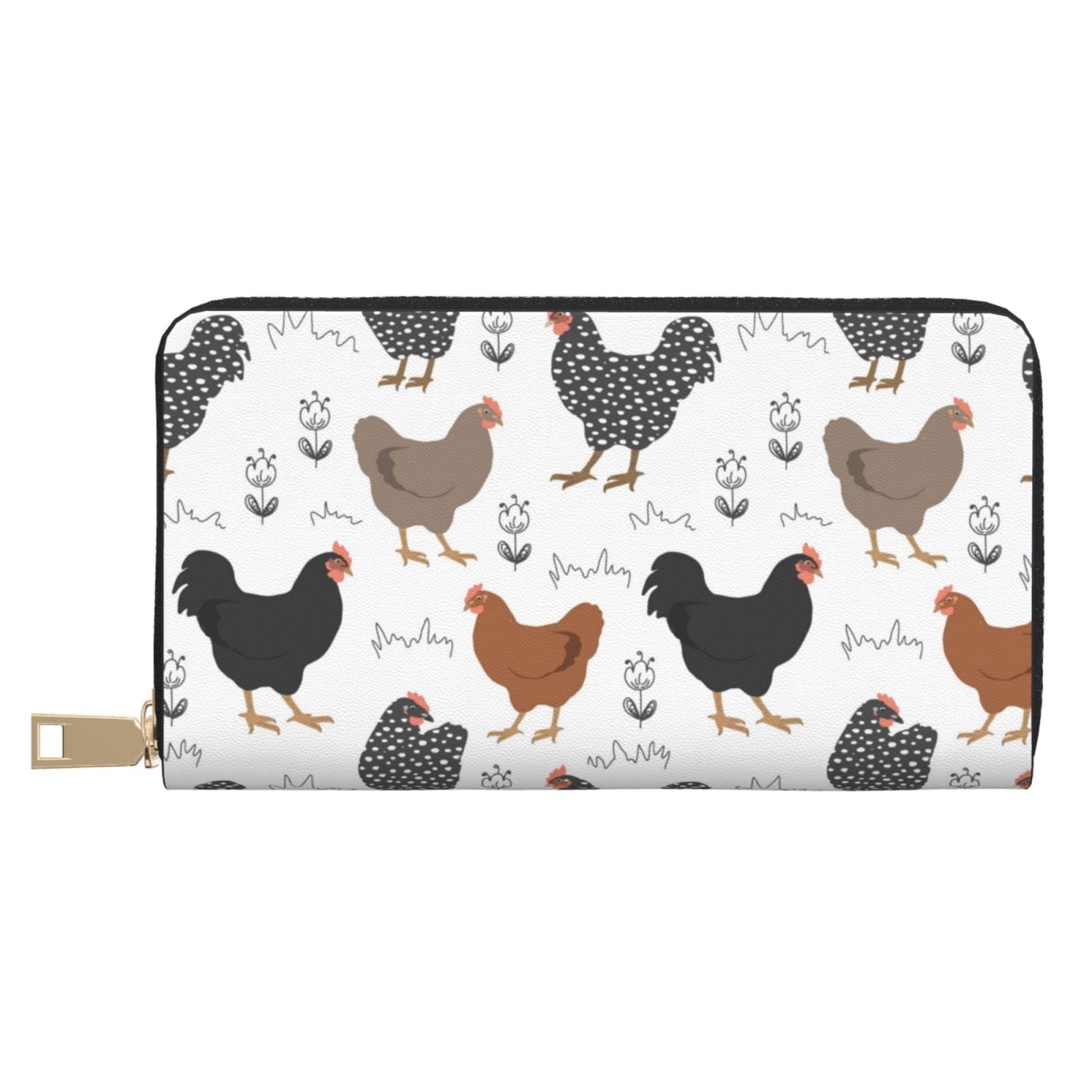 Modern Cartoon Cute Chicken_A Wallet Women, Leather Bifold Multi Card ...