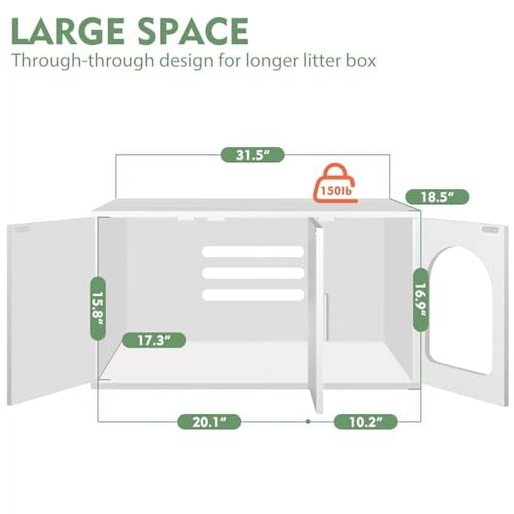 Modern Cat Litter Box Enclosure Furniture as End Side Table, Stackable ...