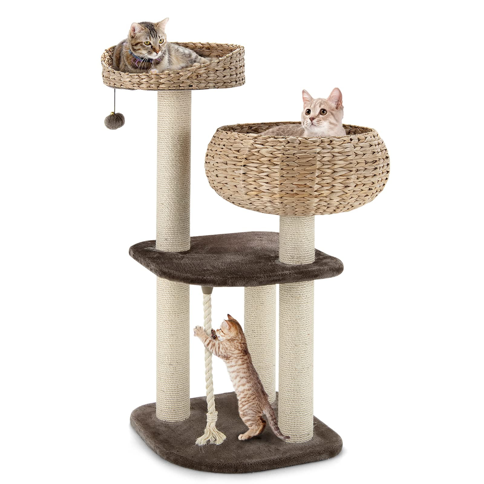 Modern Cat Tree Tower for Large Indoor Cats, Multi-Level Climbing ...
