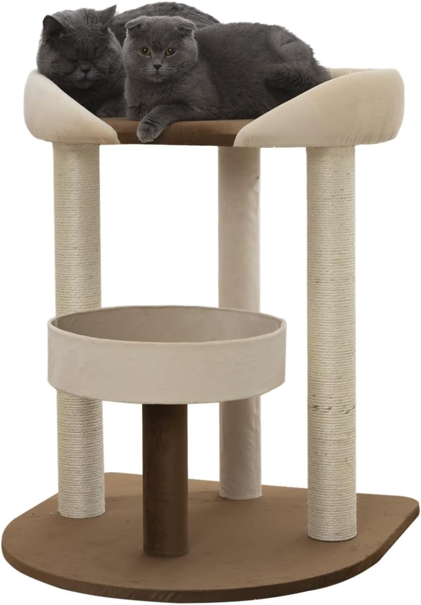 Modern Cat Tree Tower with Extra Large Platform Perch Bed for Maine ...