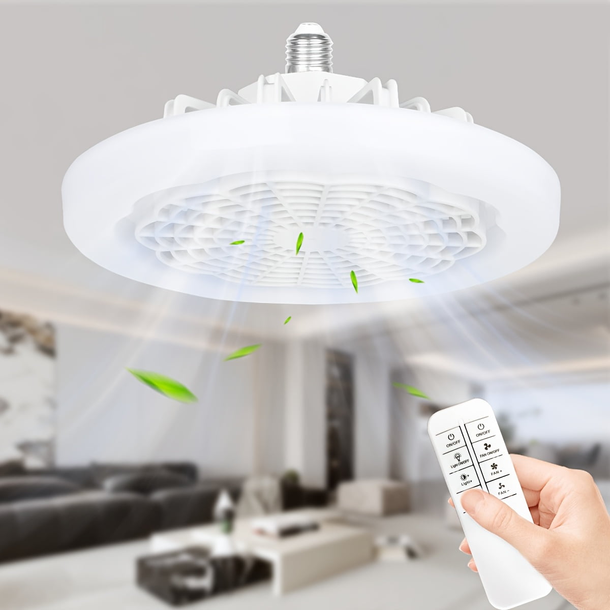 Modern Ceiling Fan with Light and Remote Control - Smart Dimmable LED ...