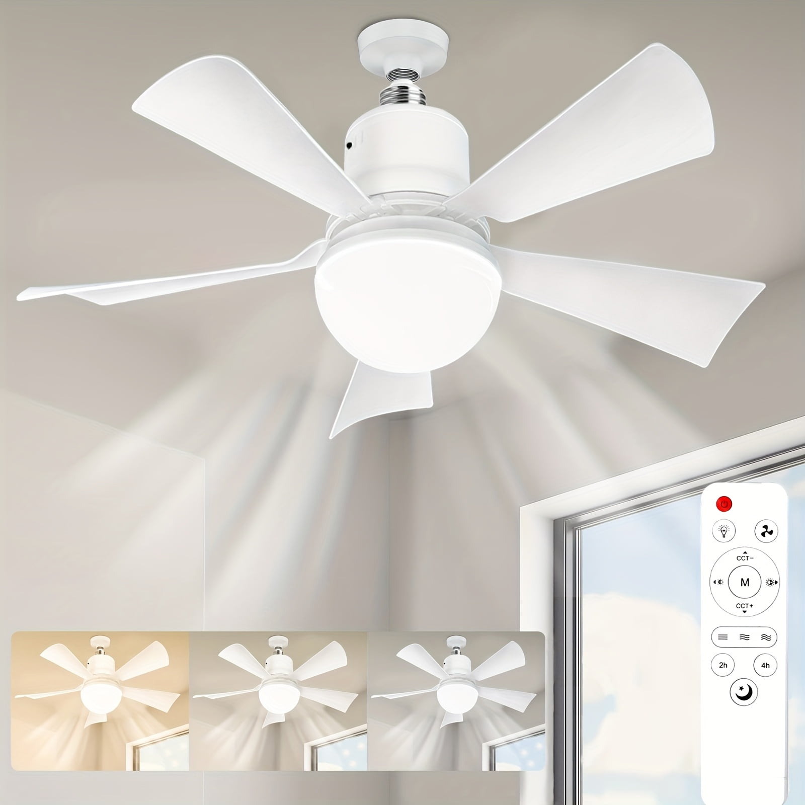 Modern Ceiling Fan and Light with Remote - Dimmable -in- Exhaust Fan ...